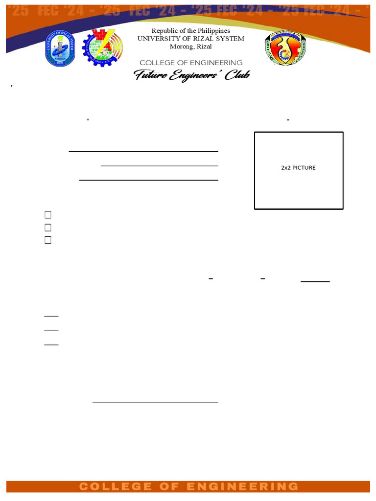 Engineering Ceremony Application Form 2025 | PDF