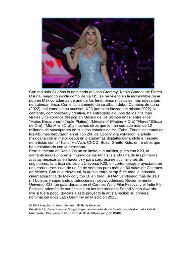 Quien Es Kenia Os | PDF