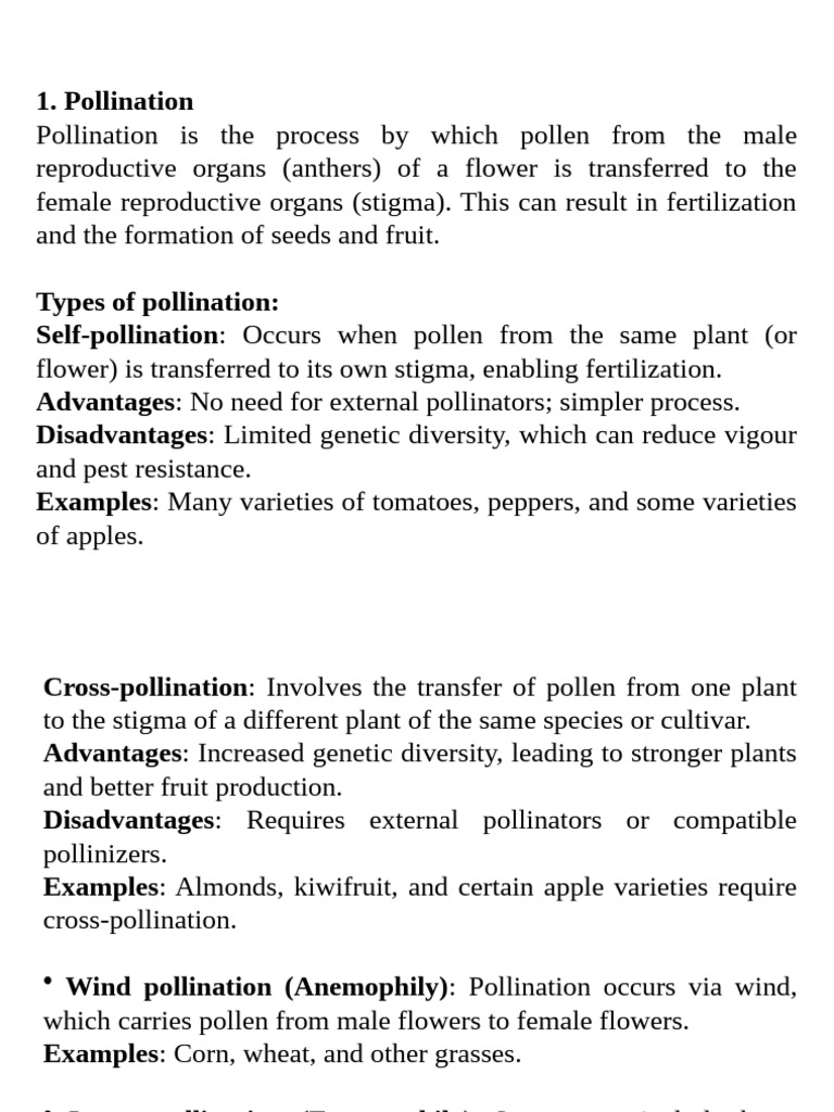Parthenocarpy and Pollination | PDF | Pollination | Fruit