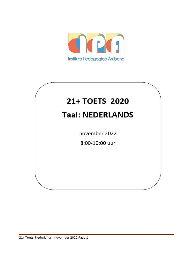 Oefentoets Taal Nederlands Plus Correctiemodel | PDF