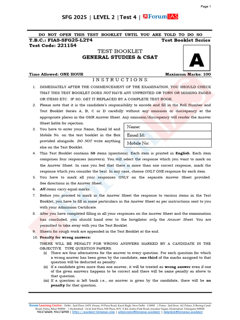 SFG 2025 Level 2 Test 4 QP - 221154 Eng | PDF | Living Wage | Unemployment