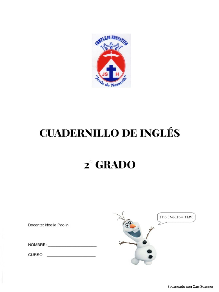 Cuadernillo Inglés 2do - PDF Jesus de Nazaret | PDF