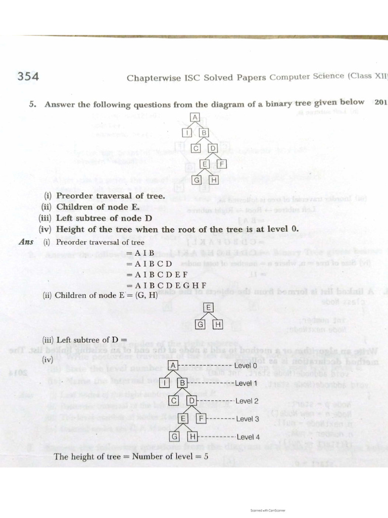 BINARY TREE STRUCTURE SOLVED | PDF