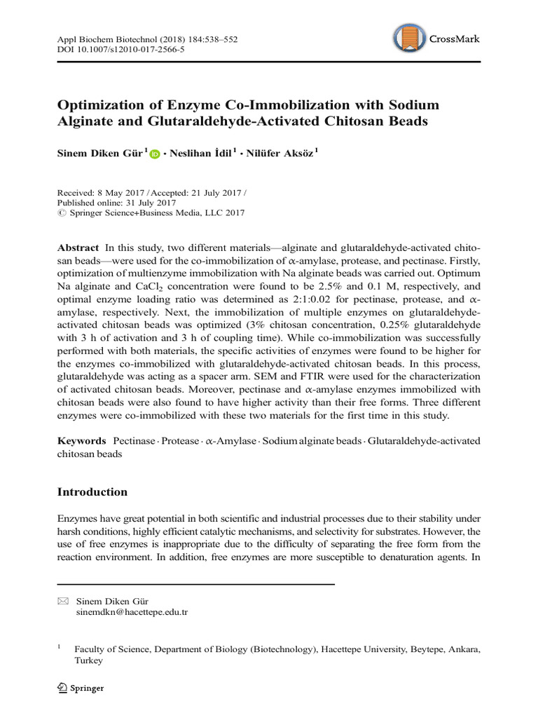 10.1007@s12010 017 2566 5 | PDF | Enzyme Assay | Scanning Electron ...