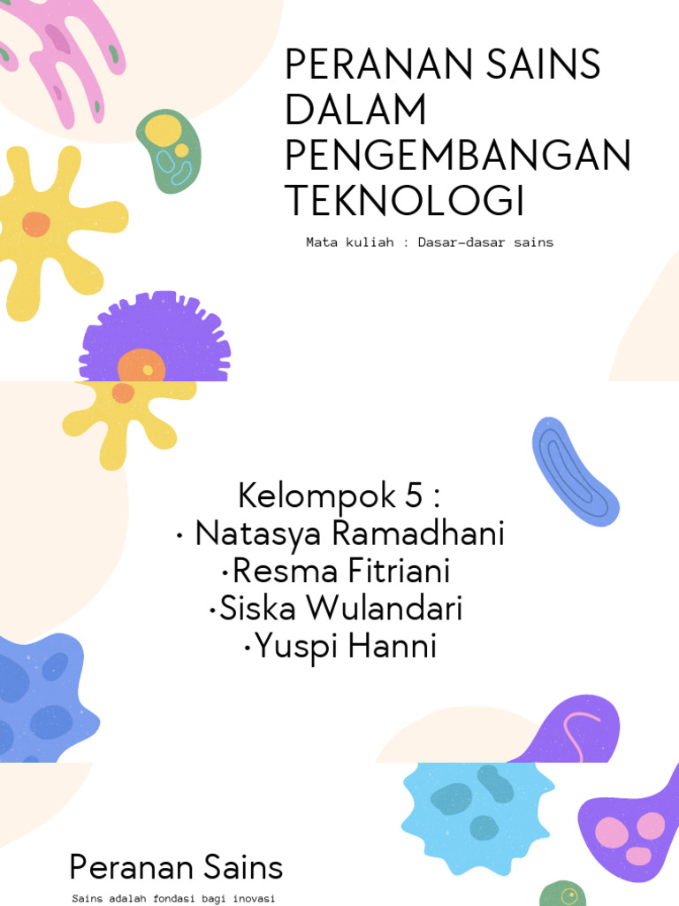 Peranan Sains Dalam Pengembangan Teknologi: Mata Kuliah: Dasar-Dasar Sains | PDF