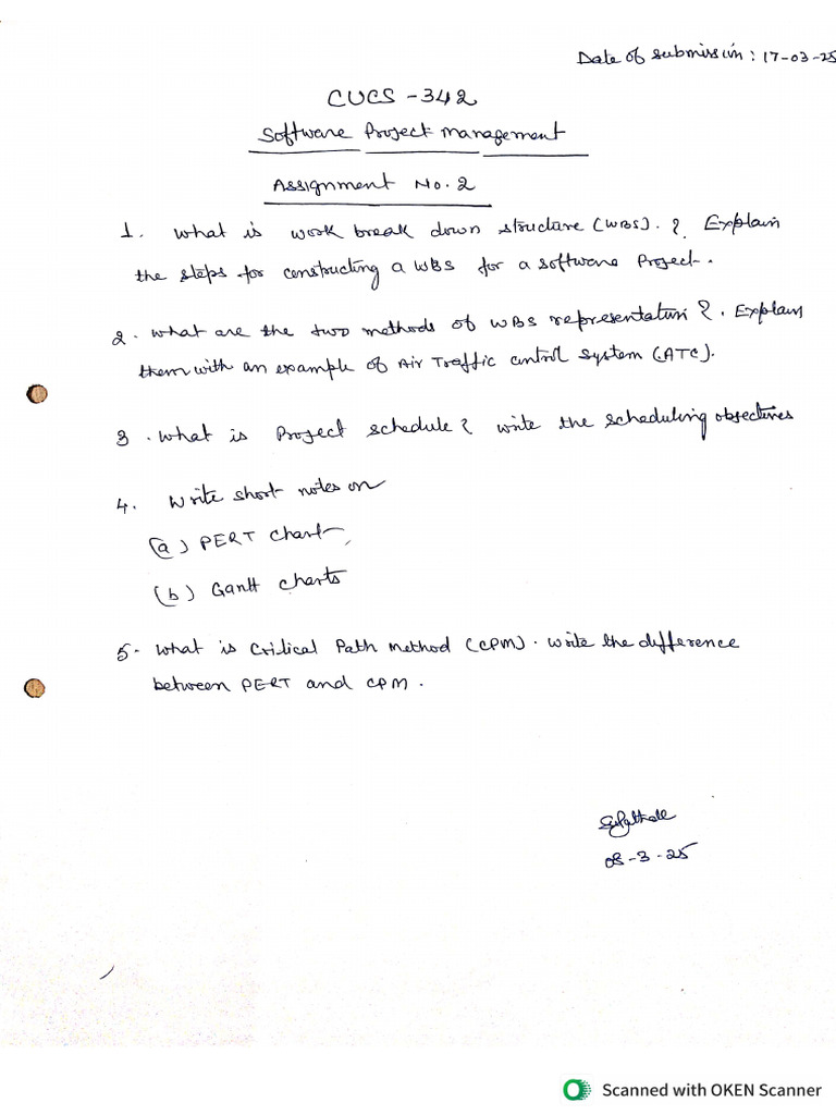 SPM Assignment No.2 | PDF