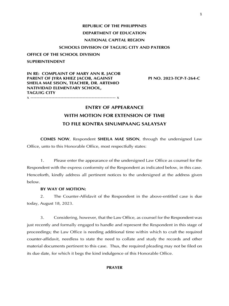 Entry Sison | PDF