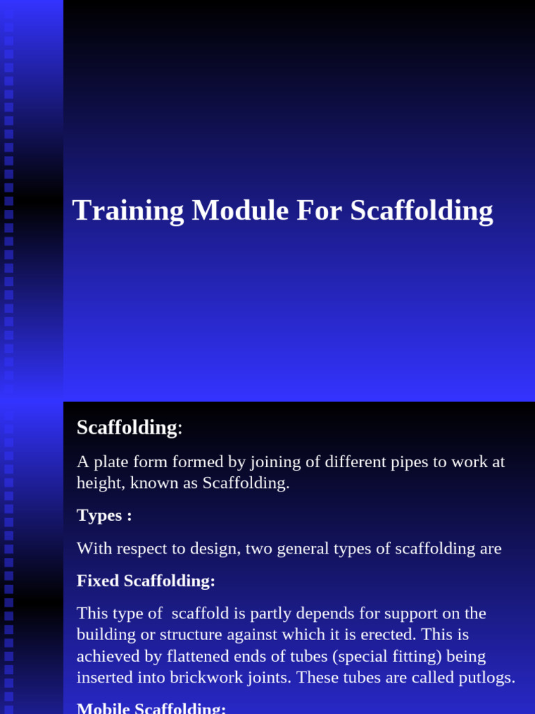 Presentation (Scaffolding) | PDF | Scaffolding