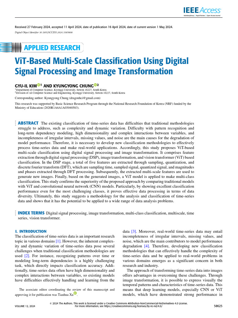 ViT-Based Multi-Scale Classification Using Digital Signal Processing ...