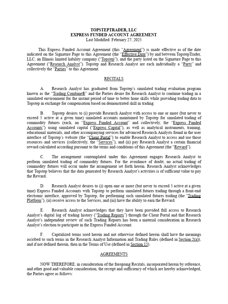 Express Account Agreement & Exhibit A | PDF | Legal Remedy | Injunction