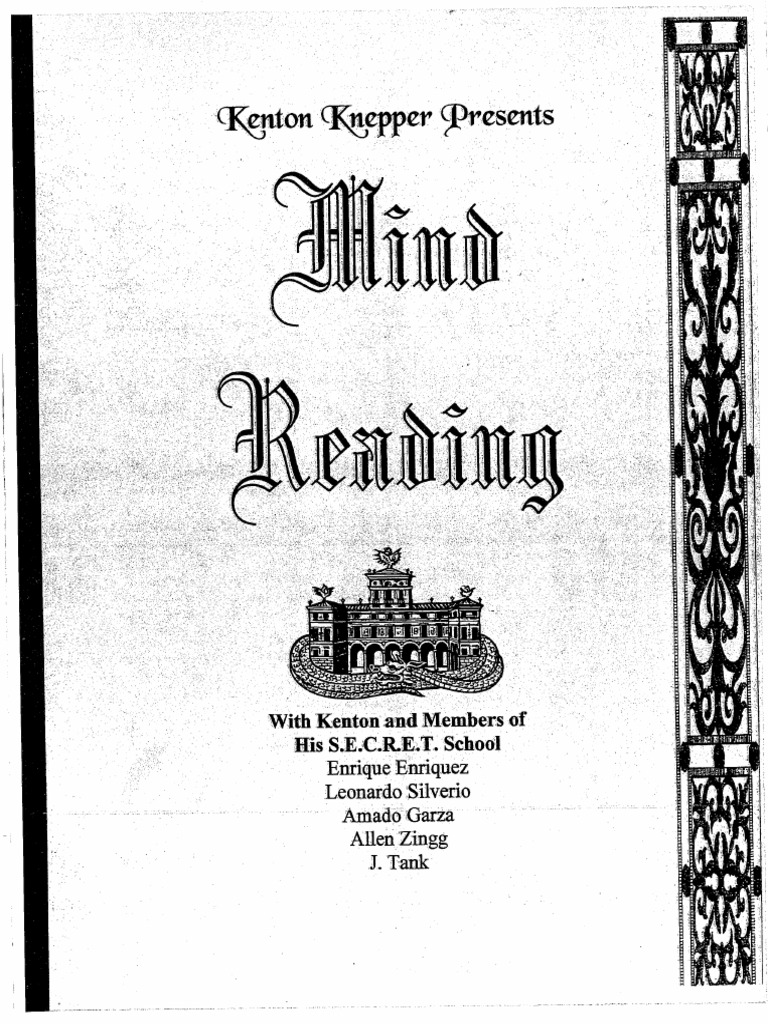 Kenton Knepper Mind Reading | PDF