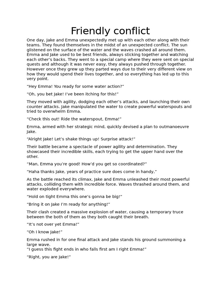 Friendly conflict | PDF