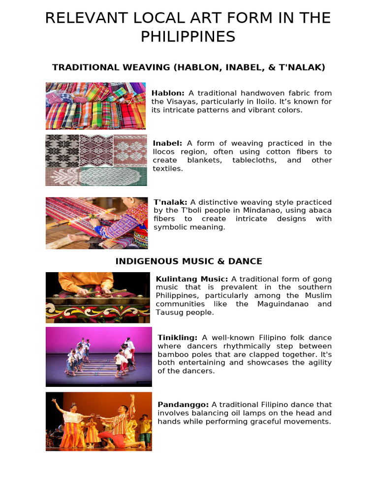 Philippine Traditional Art Forms | PDF | Philippines
