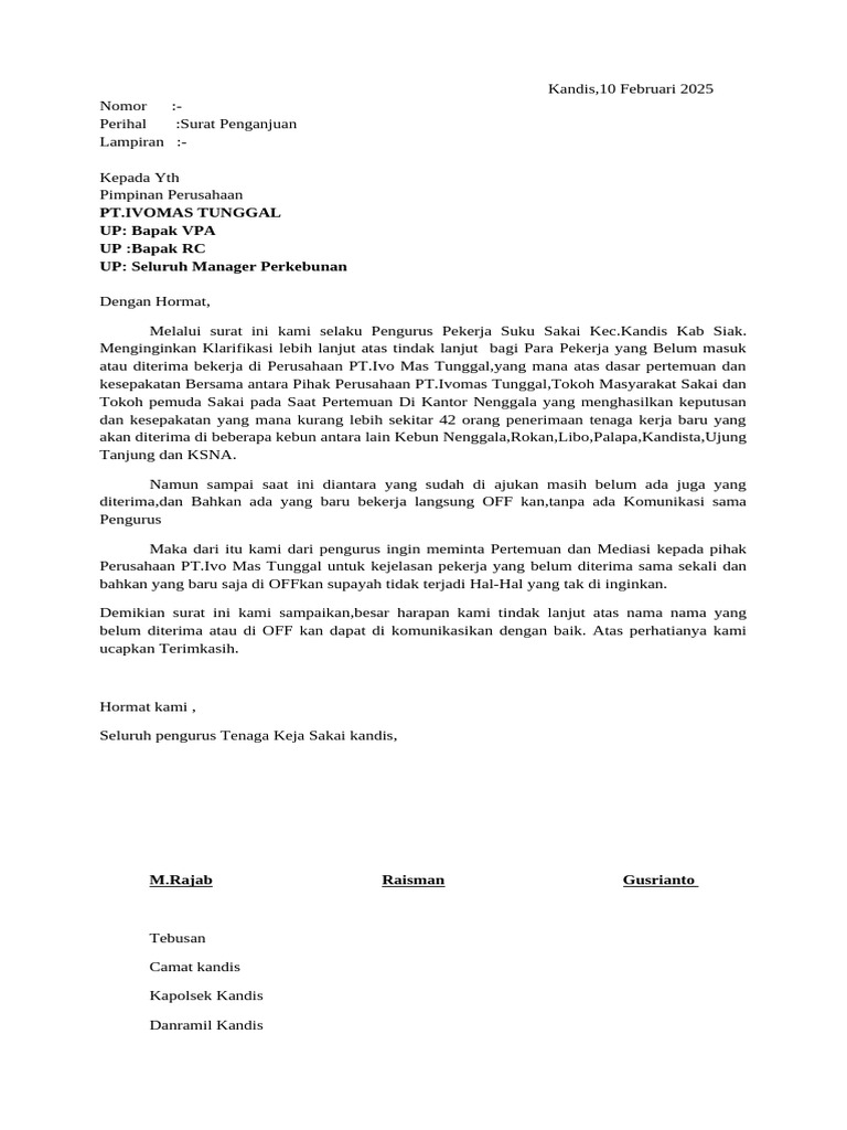 Surat Mediasi | PDF