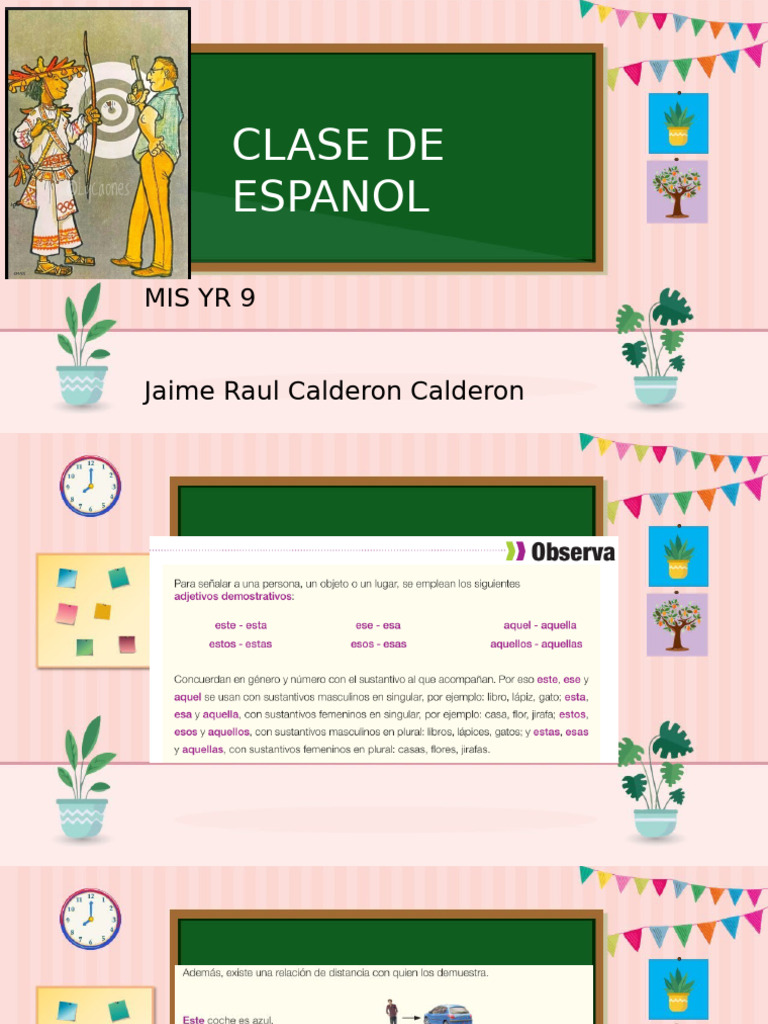 MIS 9 YR Demostrativos Adjetivos y Pronombres 301024 | PDF