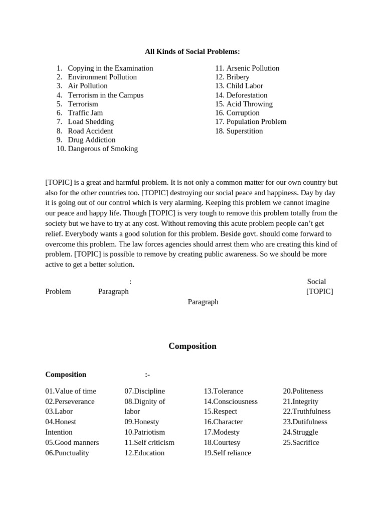 Overview of Social Problems in Bangladesh | PDF