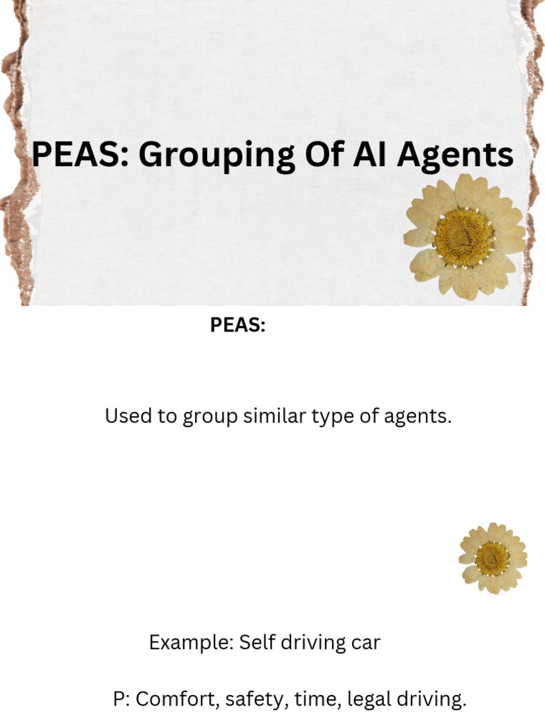 PEAS Grouping of AI Agents | PDF | Artificial Intelligence ...
