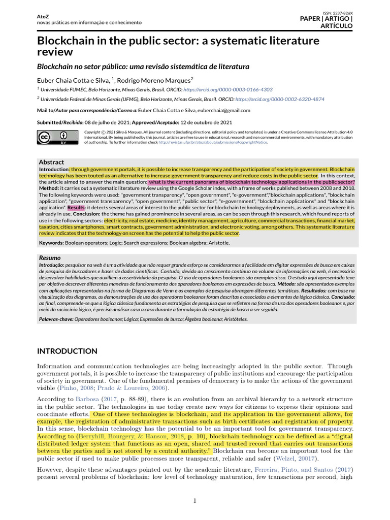 Blockchain in The Public Sector A System | PDF | Corruption ...