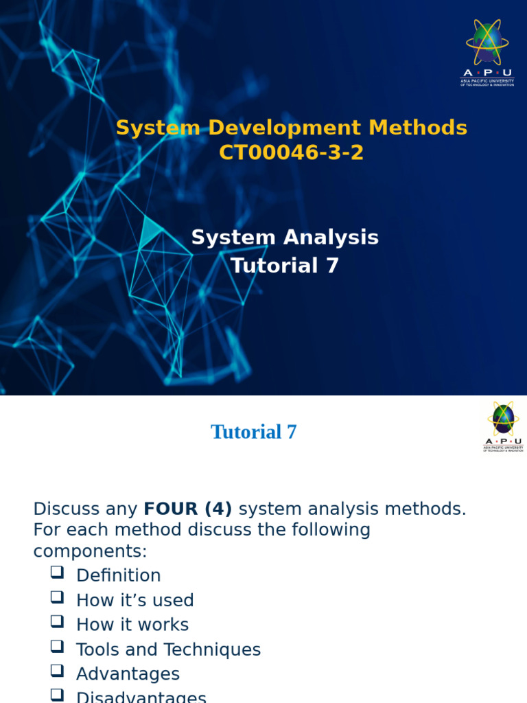 Tutorial Week 07 System Analysis | PDF