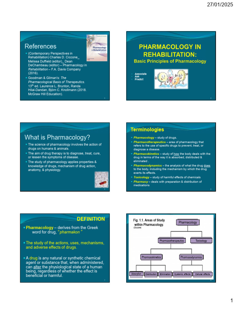 1 Principles of Pharmacology Intro 2025 | PDF | Pharmacology ...