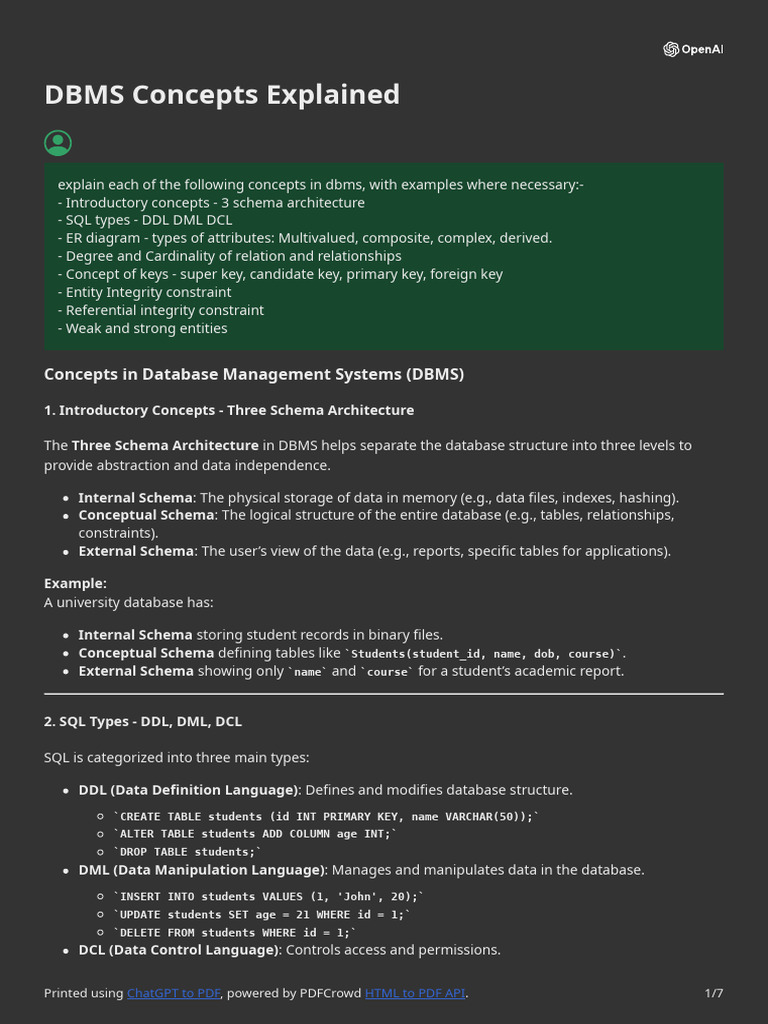 DBMS CA3 Suggested Topics | PDF | Databases | Relational Database