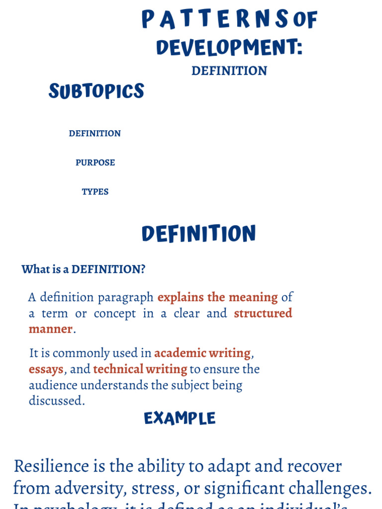 Understanding Definition Paragraphs | PDF | Definition | Concept