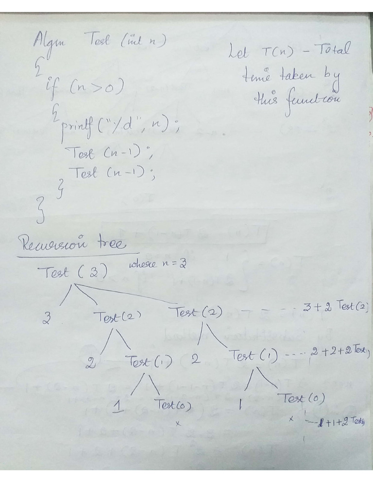 Step Count of Recursive Method | PDF