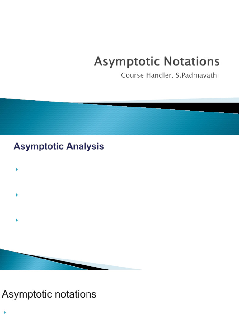 Asymptotic Analysis of Algorithms | PDF | Mathematical Analysis | Computational Science