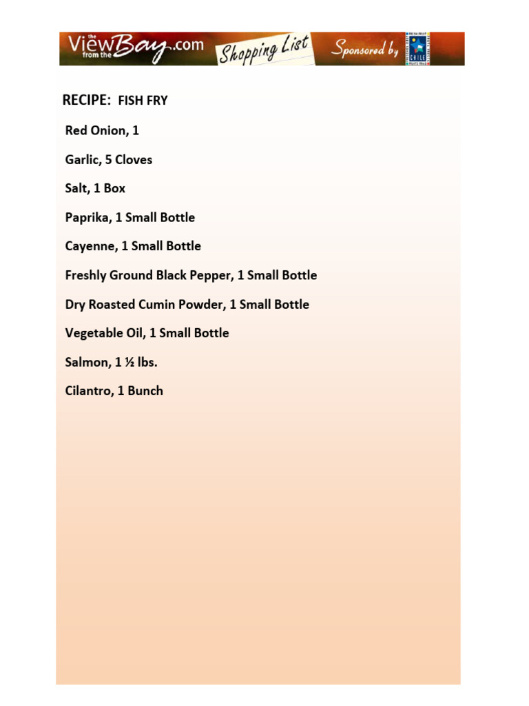 Easy Salmon Fish Fry Recipe | PDF