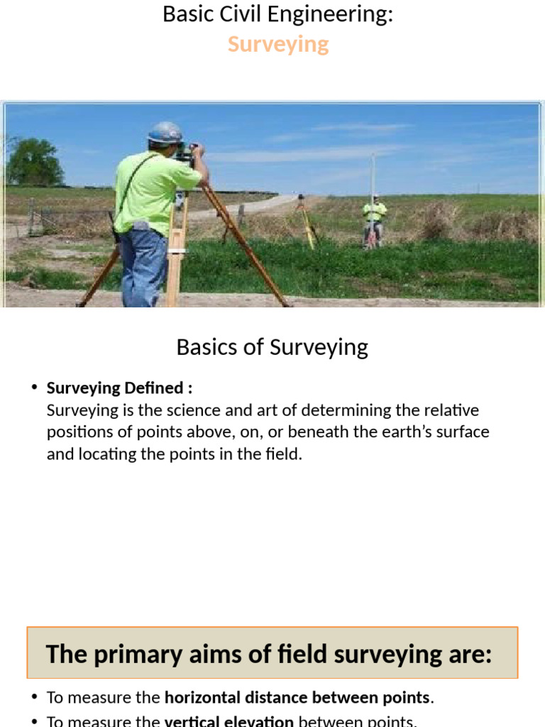 Basic Civil Engineering - SURVEYING-Final | PDF | Surveying | Map