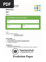 April 2024 Cambridge Math Checkpoint 2 | PDF | Triangle | Japanese Yen