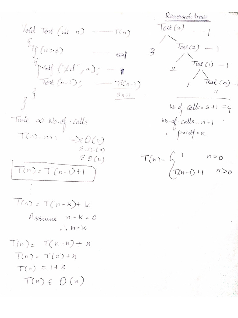 Recursive Function Time Complexity - Part2 | PDF