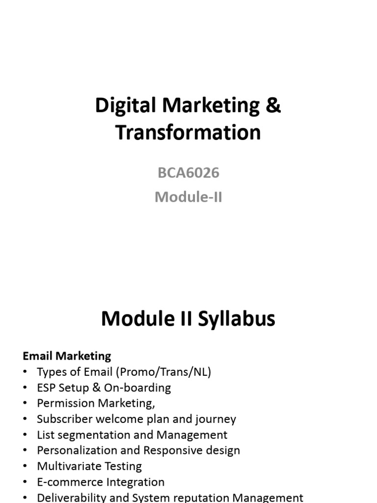 Digital marketing Module II | PDF