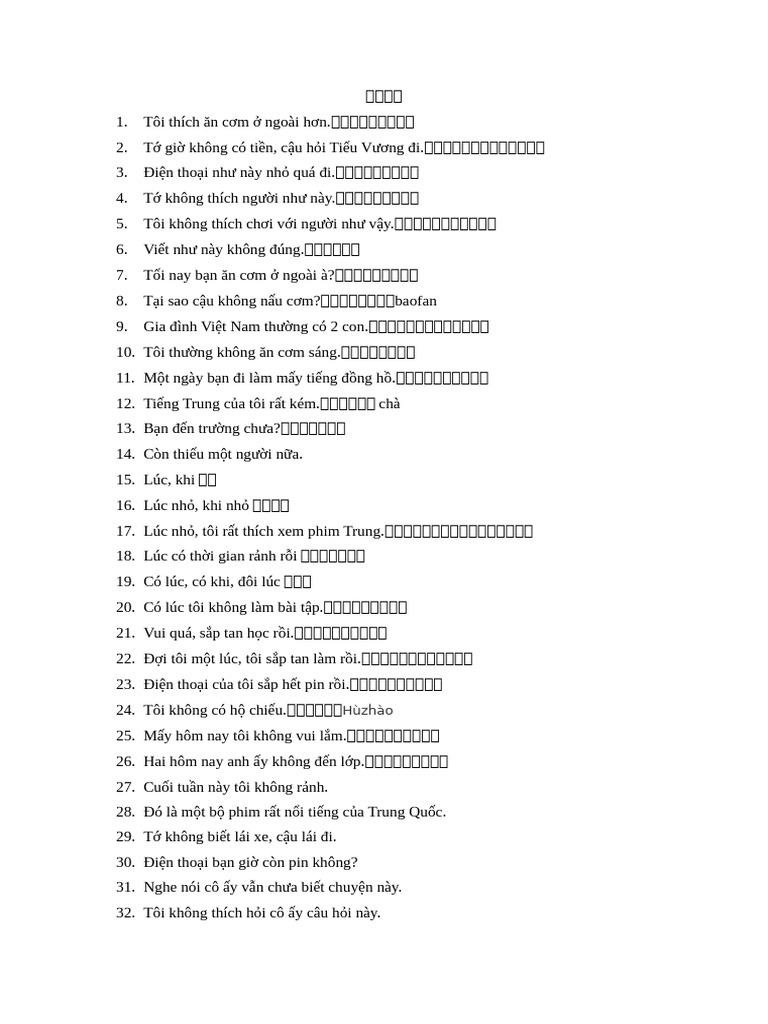 Tổng hợp bài tập Boya 6 10 | PDF