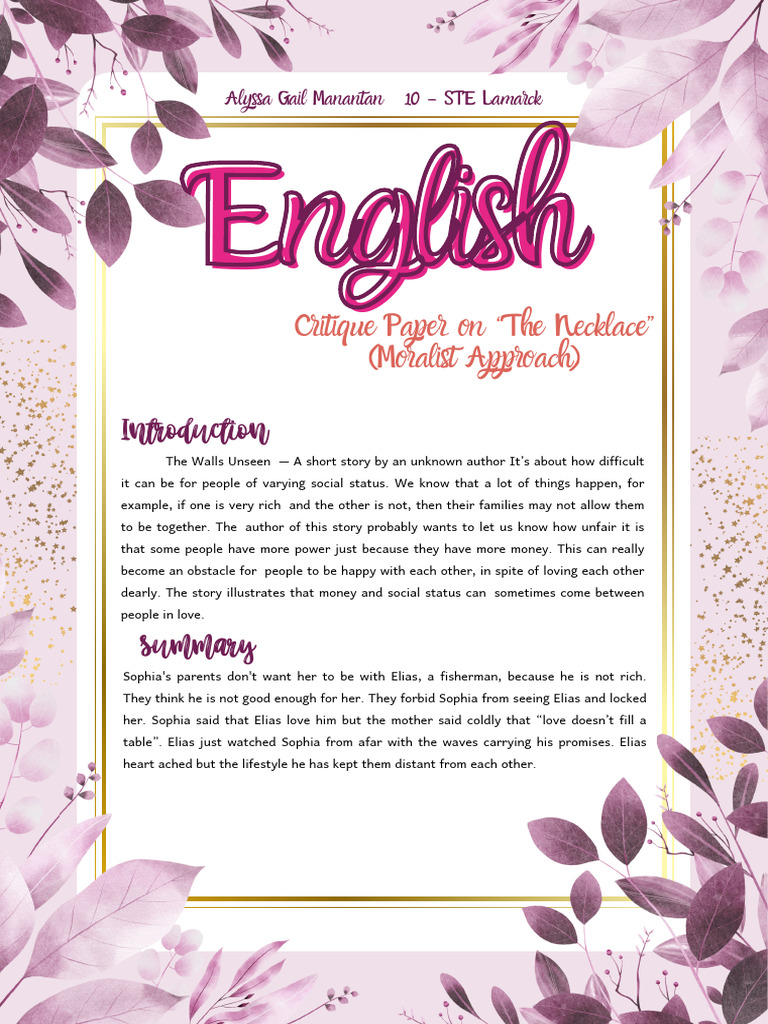 ENGLISH Q3 - Marxist Approach | PDF