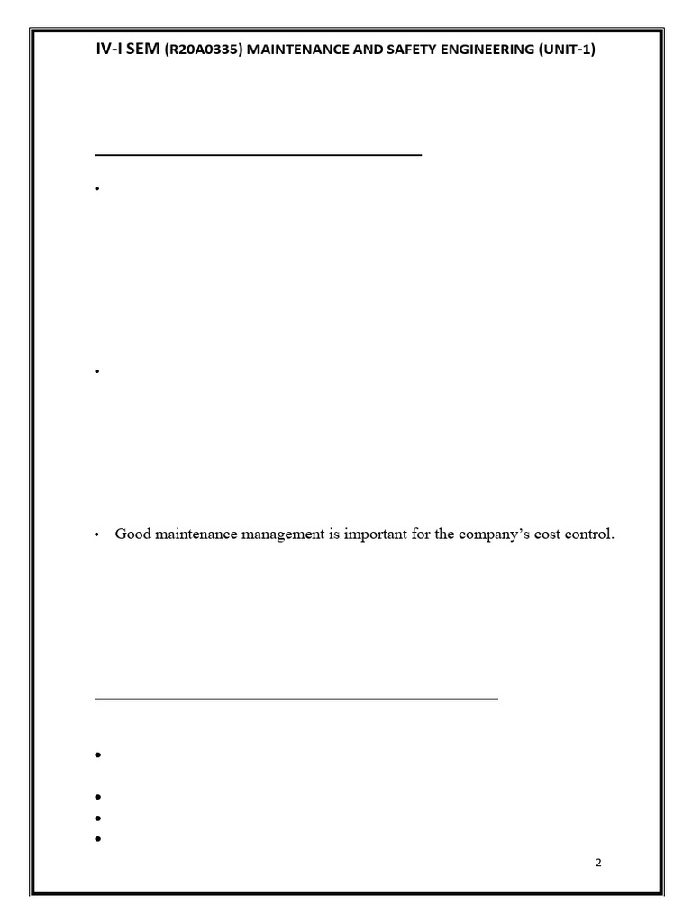 Maintenance & Safety Engineering -1 | PDF | Reliability Engineering ...