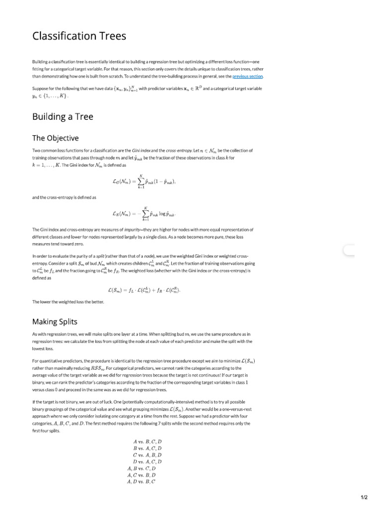 Classification Tree | PDF