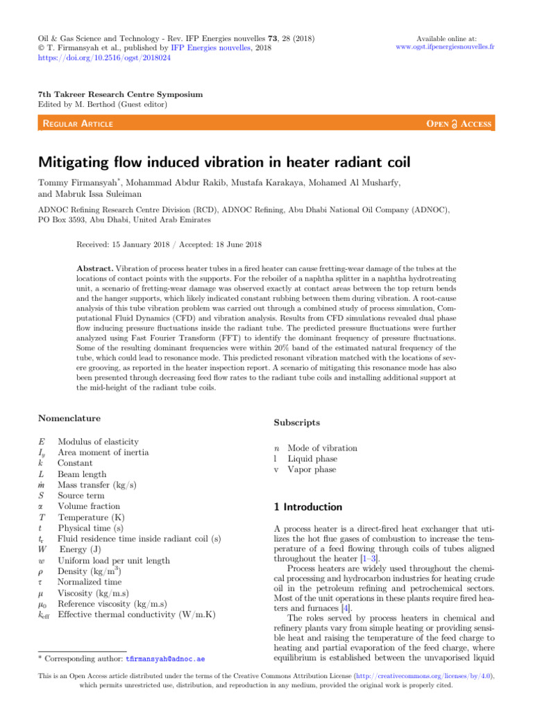 Mitigating Vibration in Heater Coils | PDF | Continuum Mechanics ...