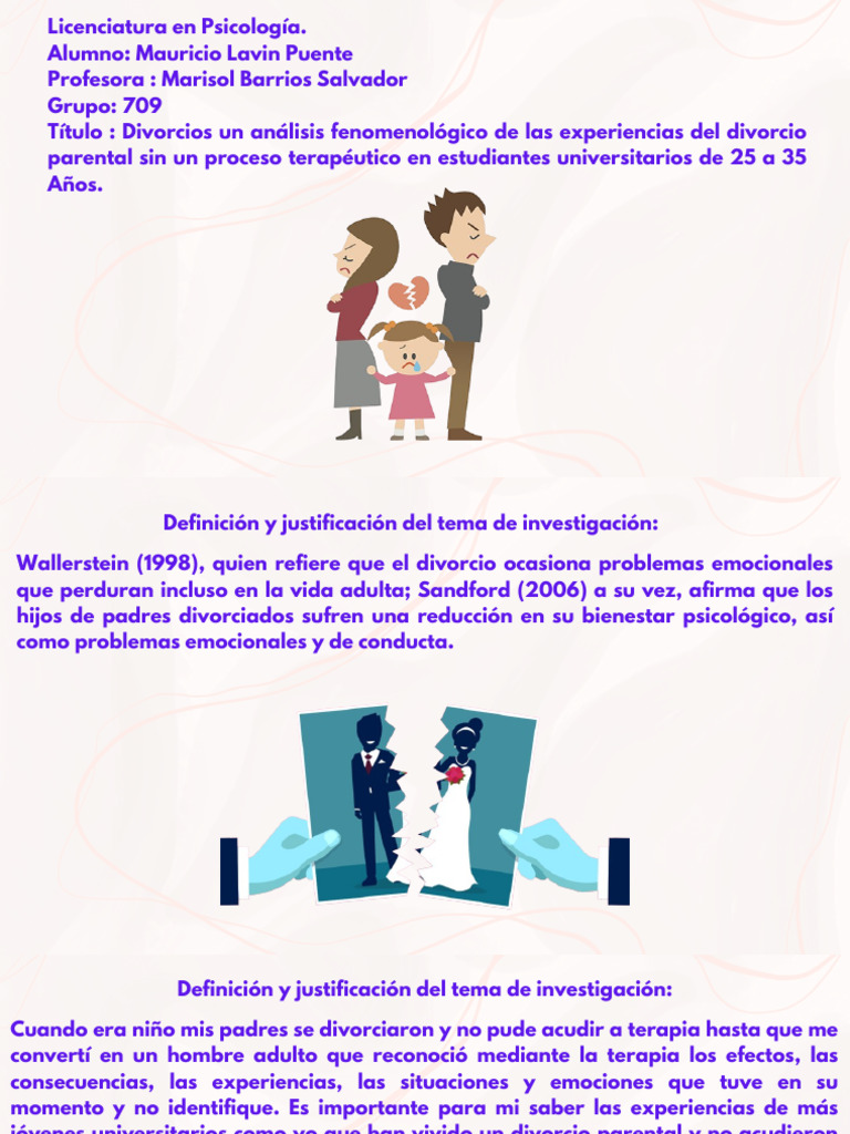 Presentación Para El Coloquio (3) | PDF | Sicología | Divorcio