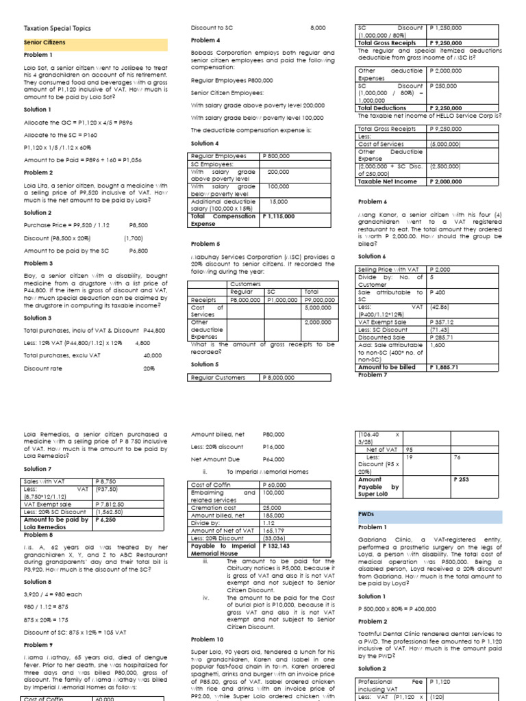 TST Problems Solutions | PDF | Value Added Tax | Tax Deduction