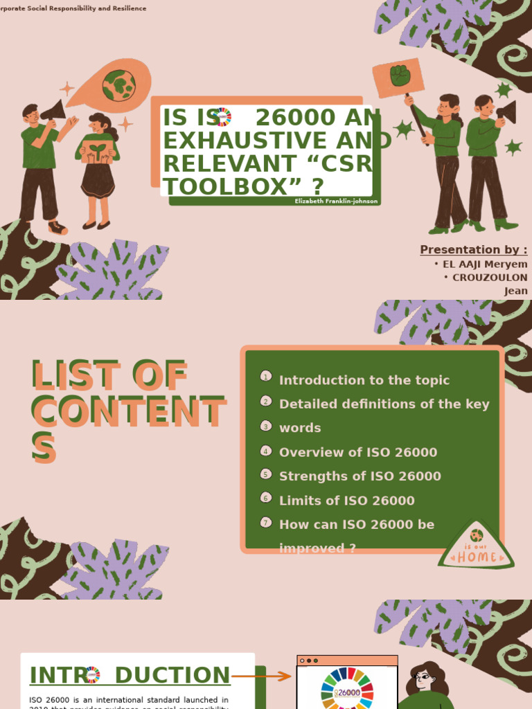 Is ISO26000 An Exhaustive and Relevant "CSR Toolbox" 3 | PDF ...