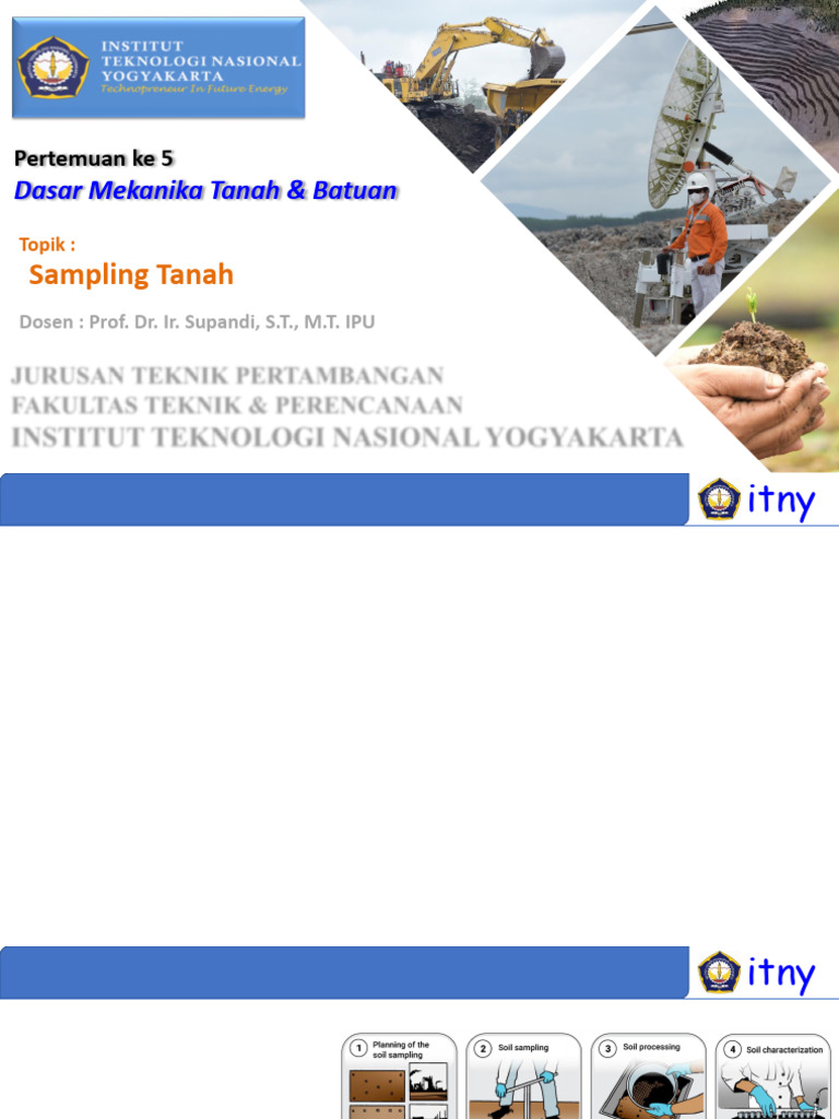 05 Dasar MekTan MekBat Sampling Tanah Nov2024 | PDF | Applied And ...