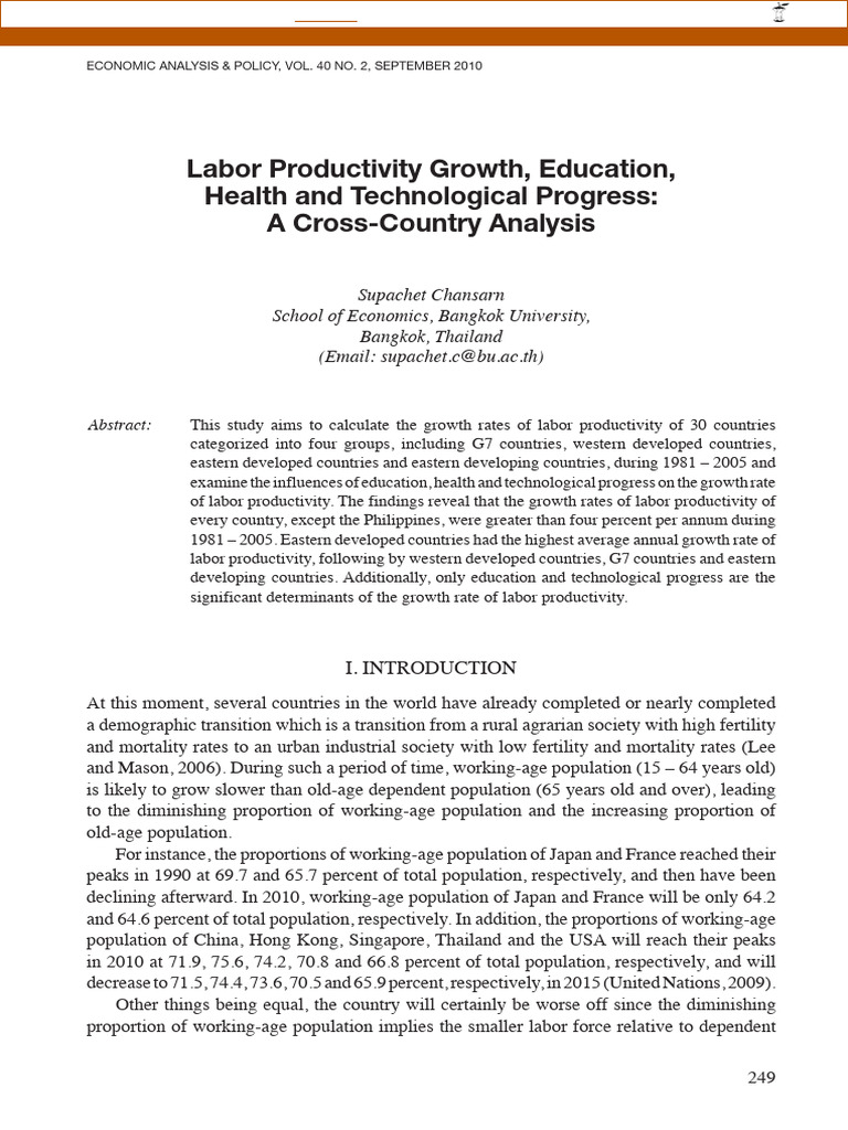 Labor Productivity Growth Analysis 1981-2005 | PDF | Economic Growth ...