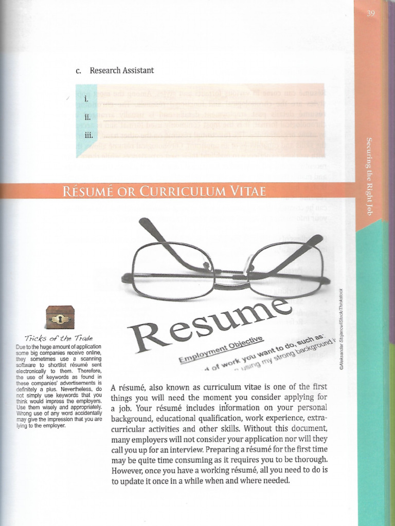 Extra Notes On Resume and Cover Letter | PDF