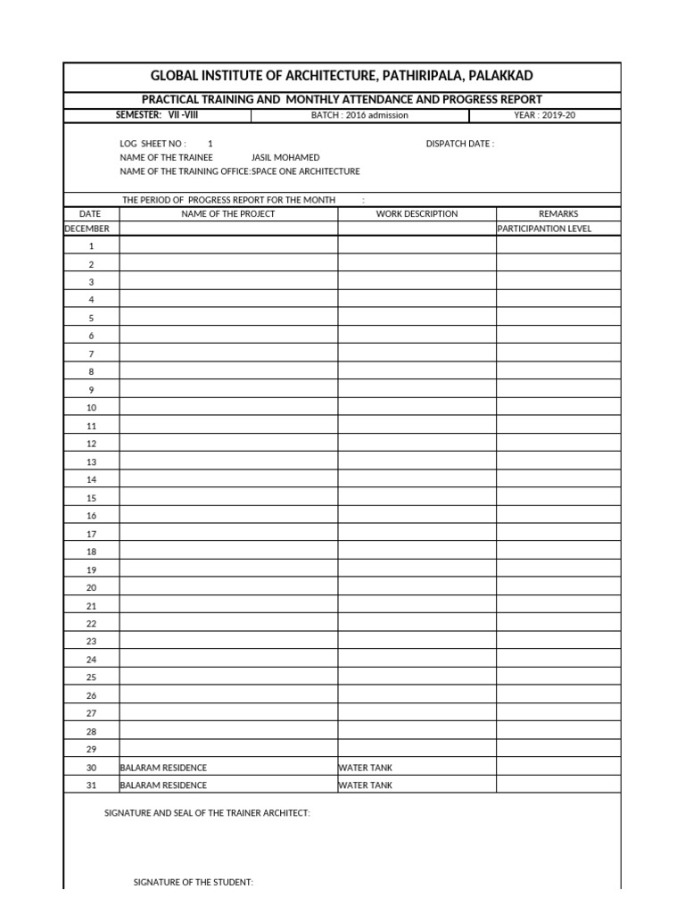 DEC Log Sheet 01 | PDF