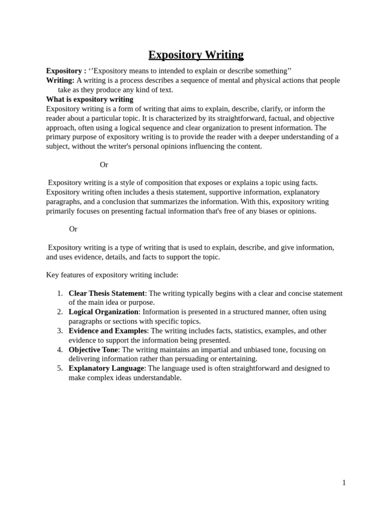 Weak 1 Lecture Expository Writing | PDF | Essays | Human Communication