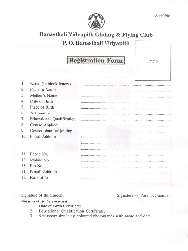 BVGFC Registration Form | PDF