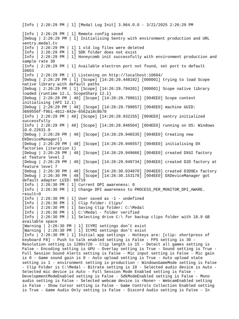 MedalLog20250321 | PDF | Computing | Software