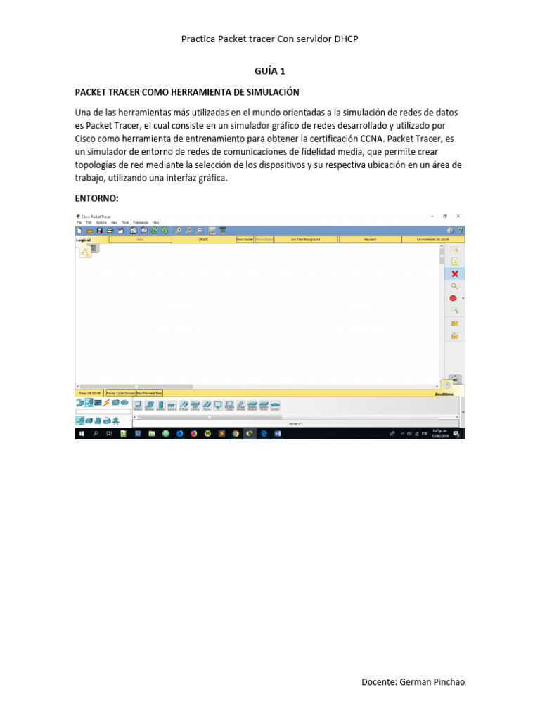 GUÍA 1 (1) | PDF | Enrutador (Computación) | Red de computadoras