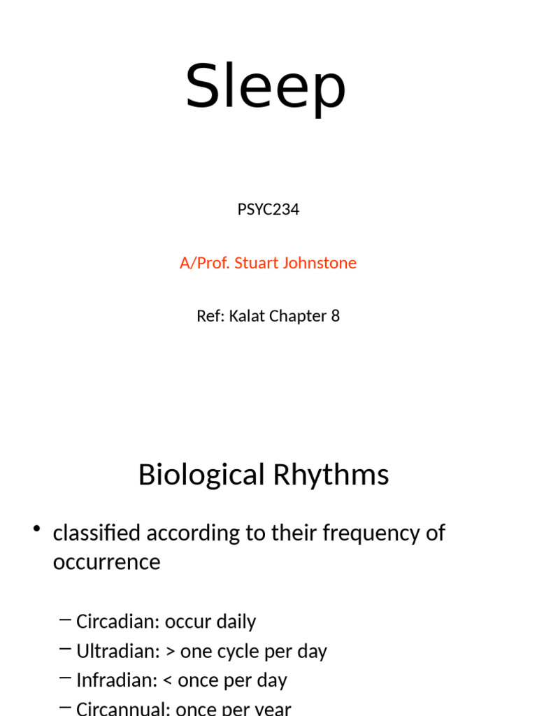 L6 Sleep and Biological Rhythms | PDF | Sleep | Rapid Eye Movement Sleep